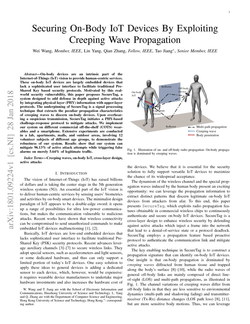 Securing On-Body IoT Devices By Exploiting Creeping Wave Propagation ...