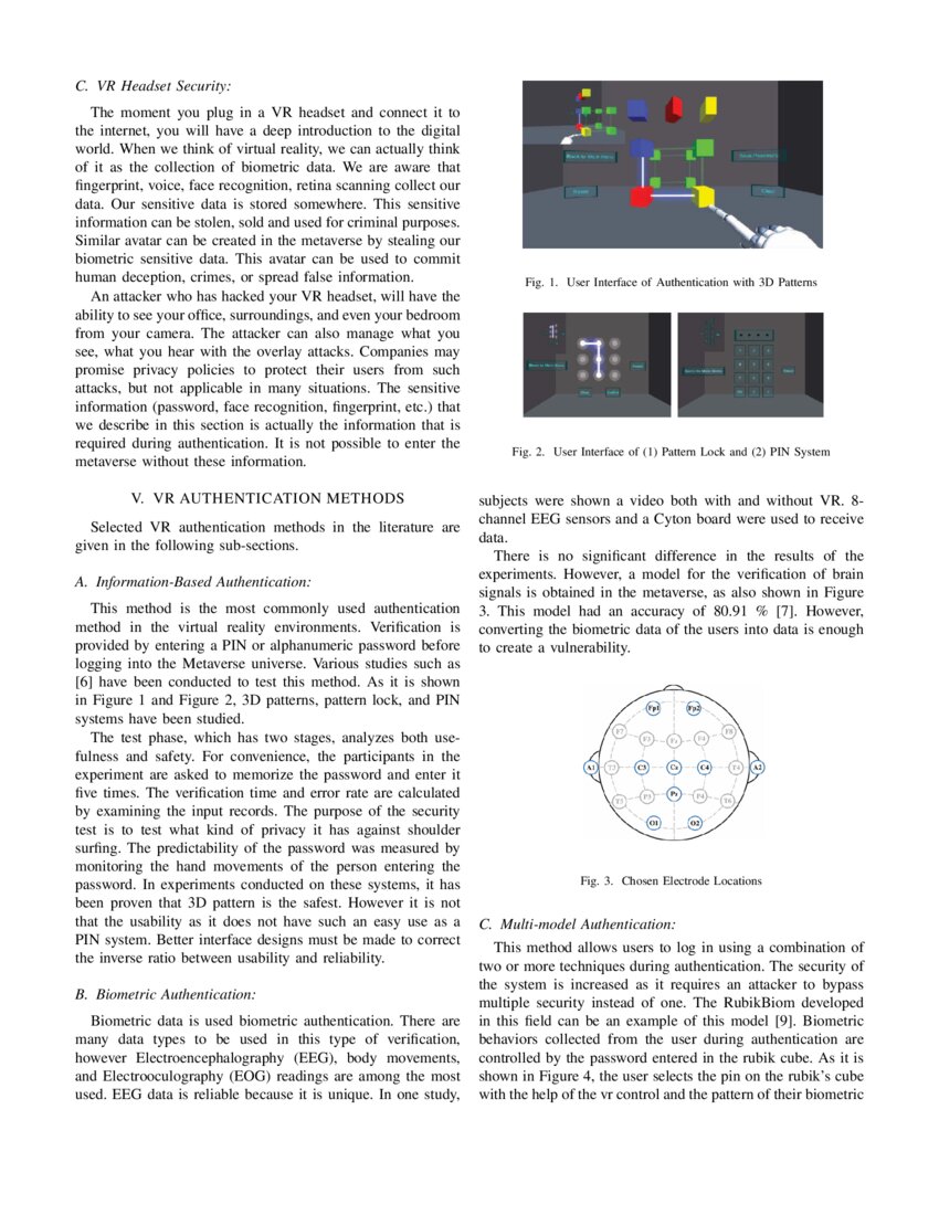 Security of Virtual Reality Authentication Methods in Metaverse: An Overview | DeepAI