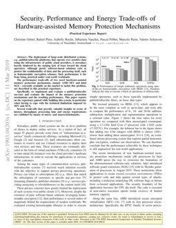 Security, Performance and Energy Trade-offs of Hardware-assisted Memory ...
