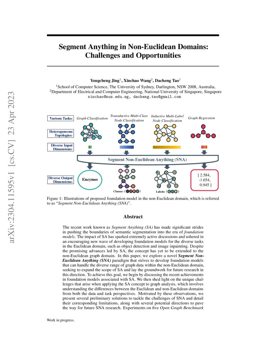 Segment Anything in Non-Euclidean Domains: Challenges and Opportunities | DeepAI