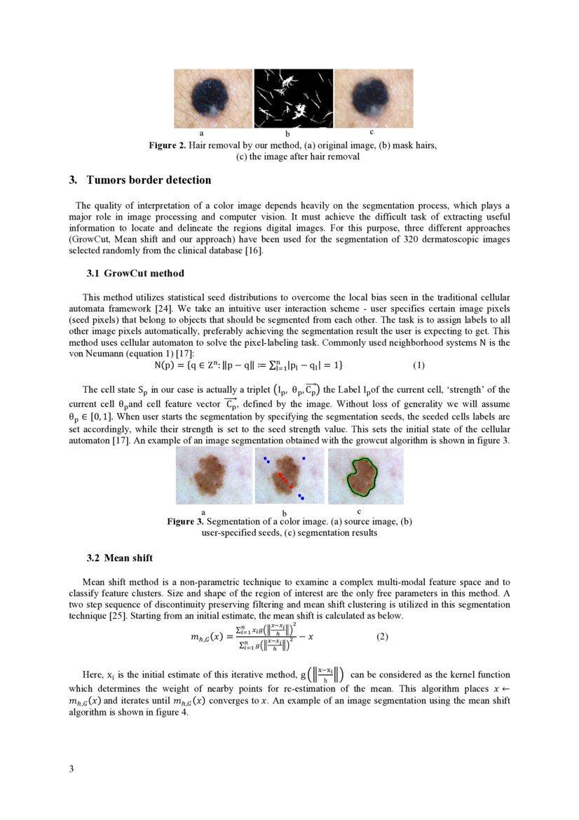 Segmentation And Abcd Rule Extraction For Skin Tumors Classification Deepai
