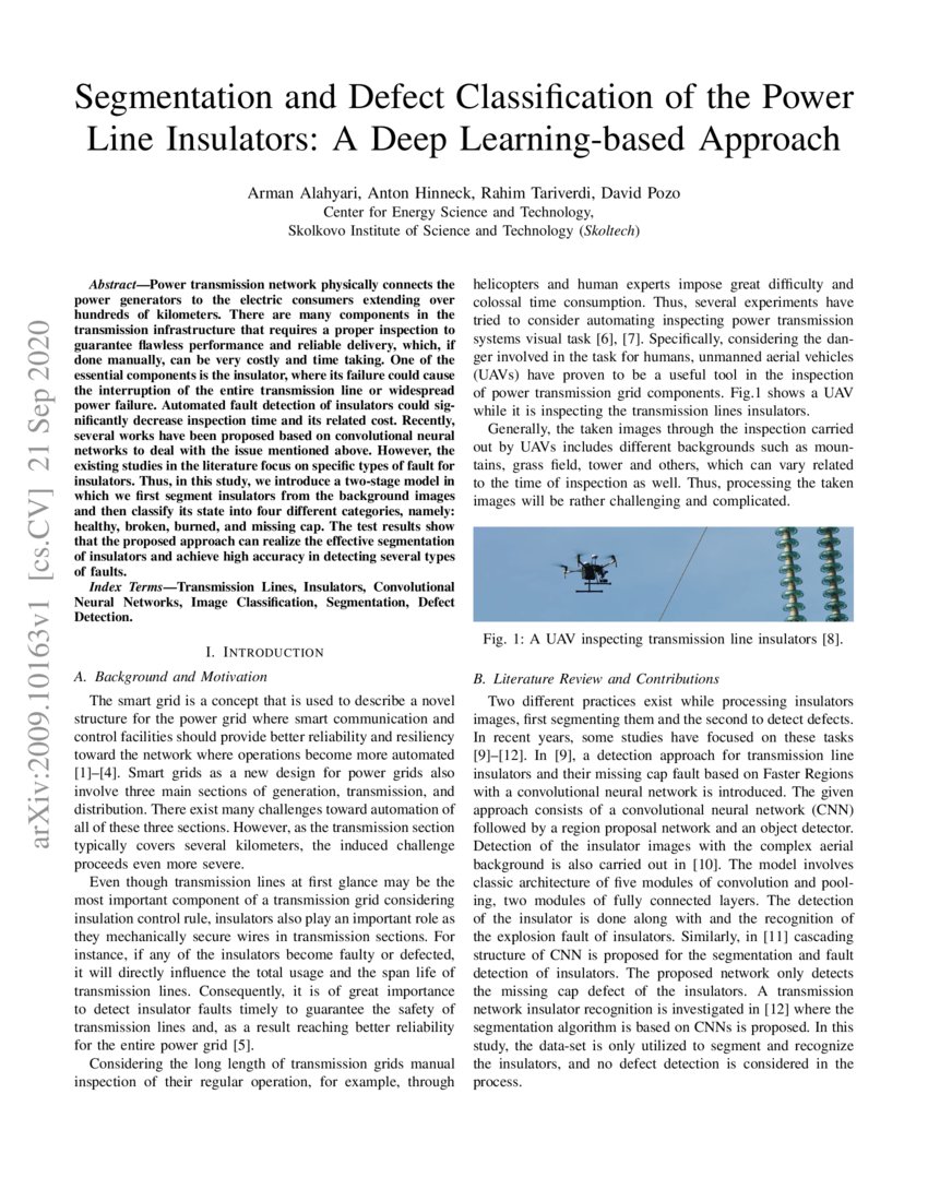 Segmentation And Defect Classification Of The Power Line Insulators A Deep Learning Based