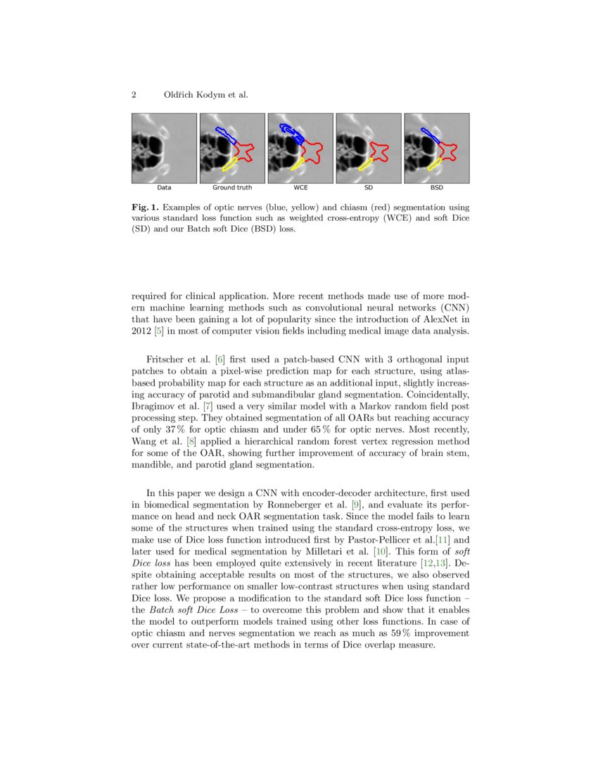 Segmentation Of Head And Neck Organs At Risk Using Cnn With Batch Dice
