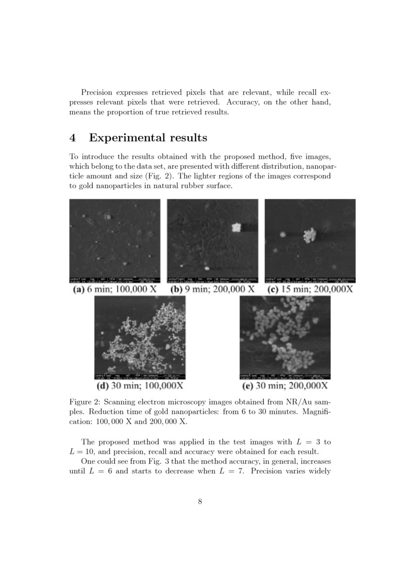 Segmentation of scanning electron microscopy images from natural rubber samples with gold ...