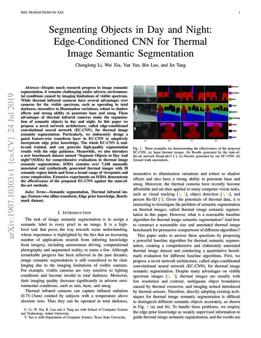 Segmenting Objects In Day And Nightedge Conditioned Cnn For Thermal