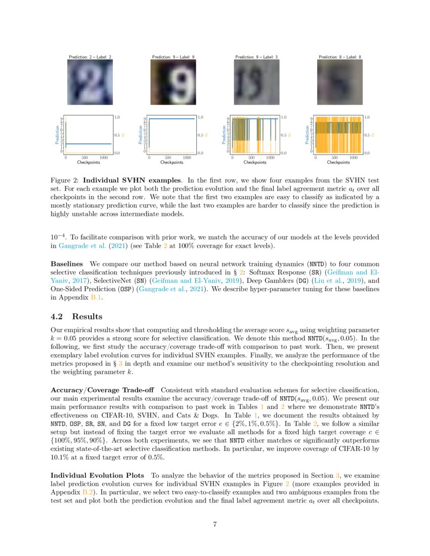Selective Classification Via Neural Network Training Dynamics | DeepAI