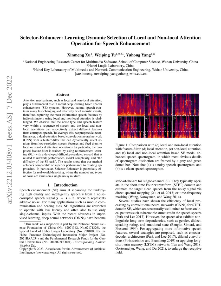 Selector-Enhancer: Learning Dynamic Selection of Local and Non-local Attention Operation for ...
