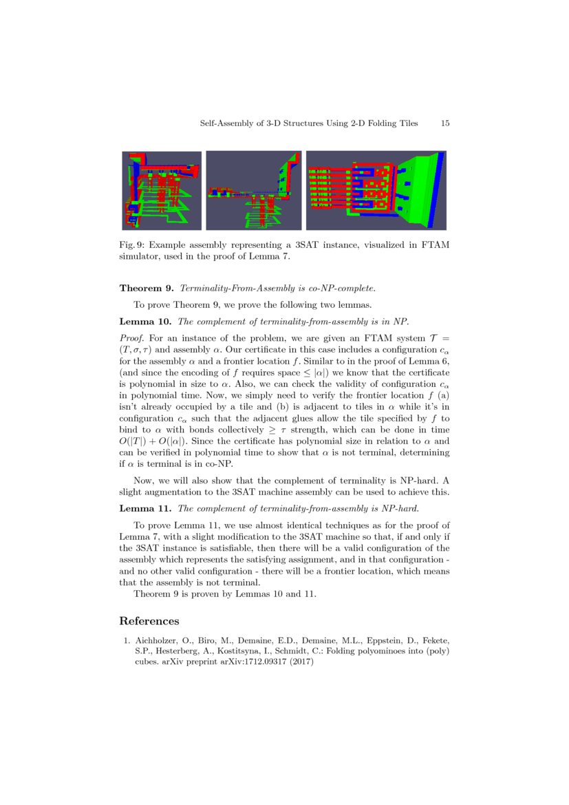 Self-Assembly of 3-D Structures Using 2-D Folding Tiles | DeepAI