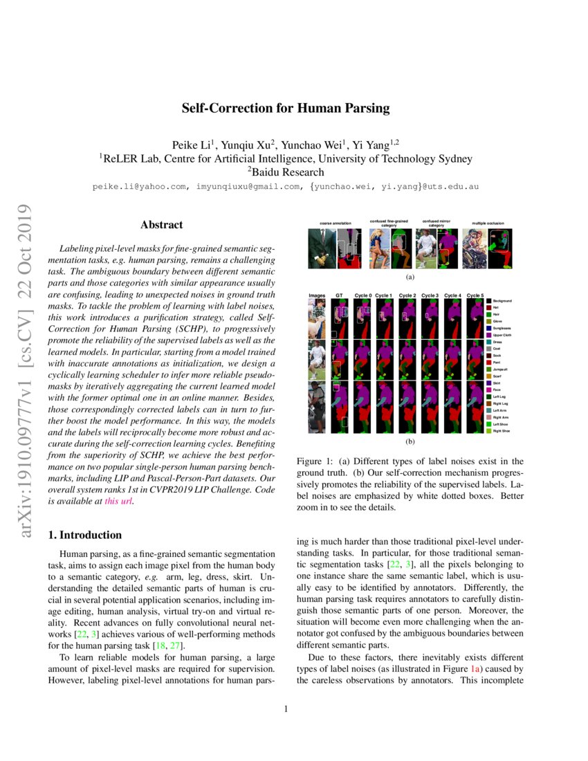 Self Correction For Human Parsing Deepai
