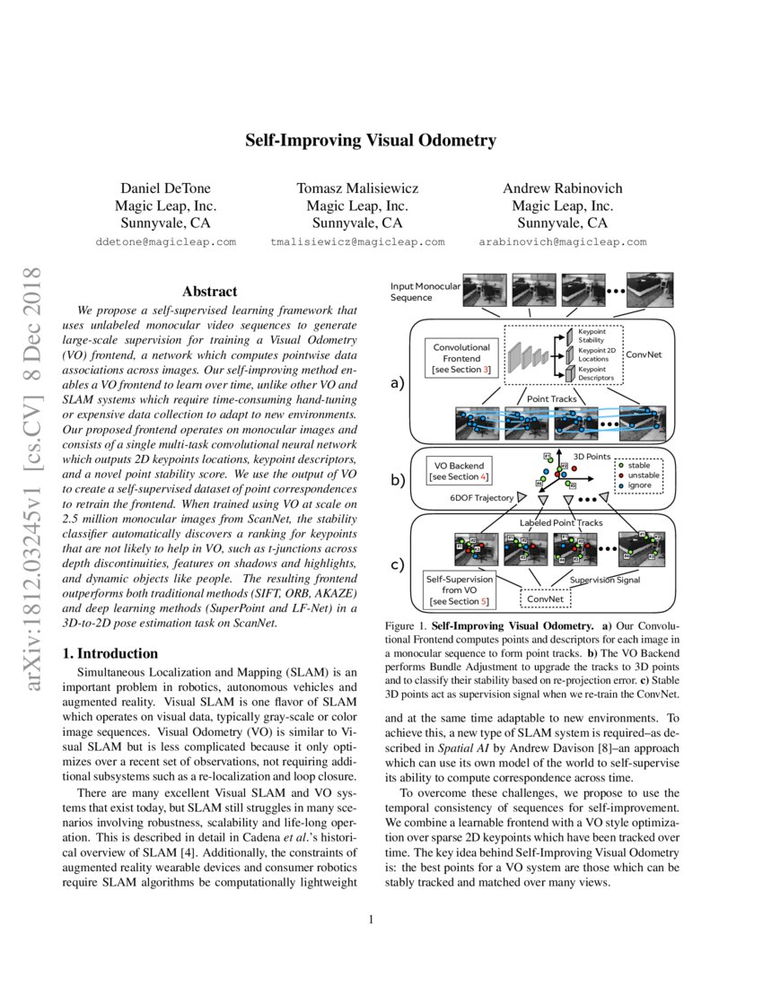 Self-Improving Visual Odometry | DeepAI