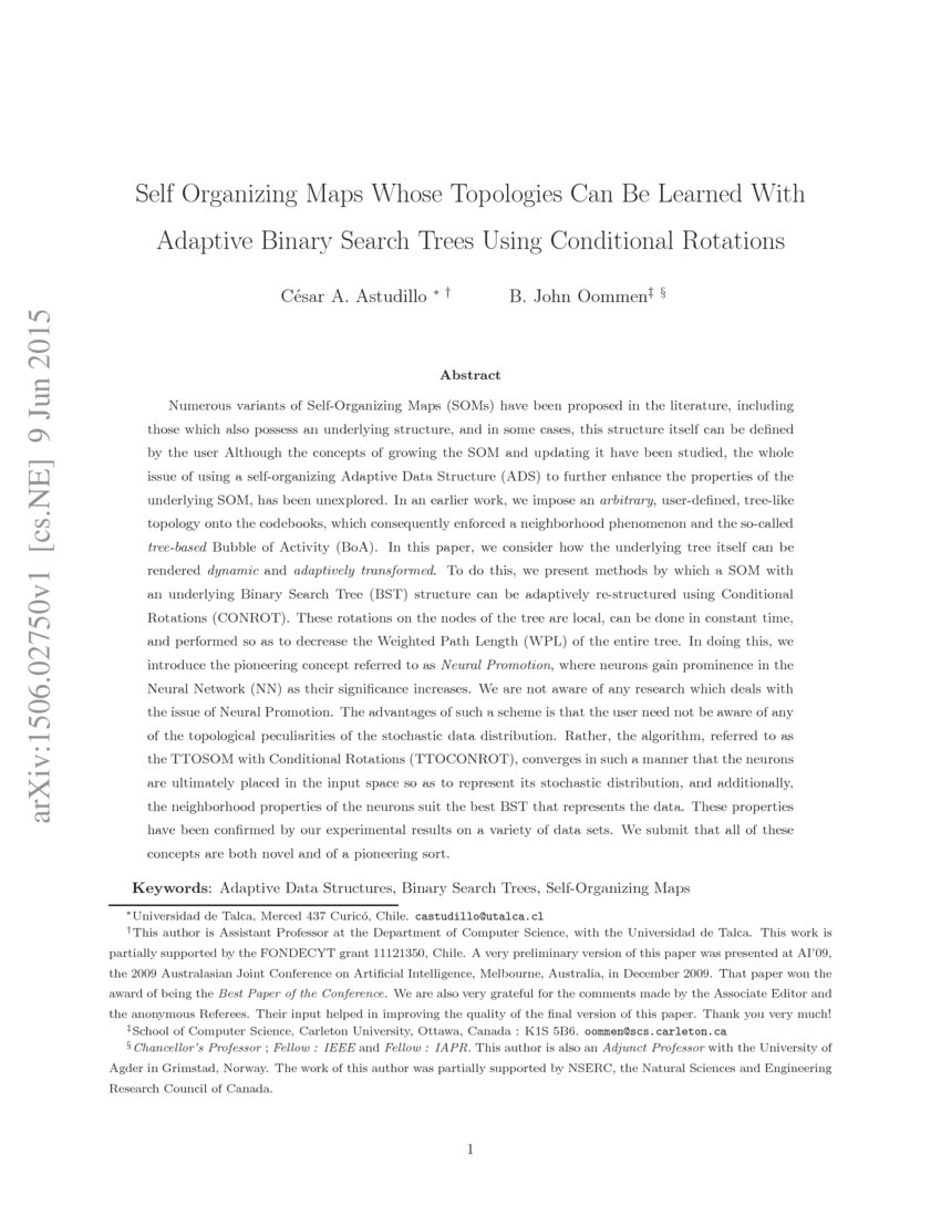 Self Organizing Maps Whose Topologies Can Be Learned With Adaptive ...