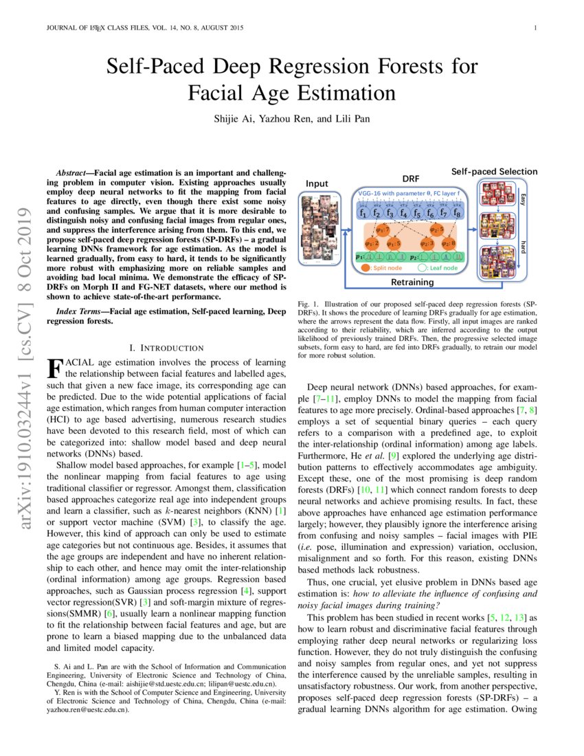 Self-Paced Deep Regression Forests for Facial Age Estimation | DeepAI