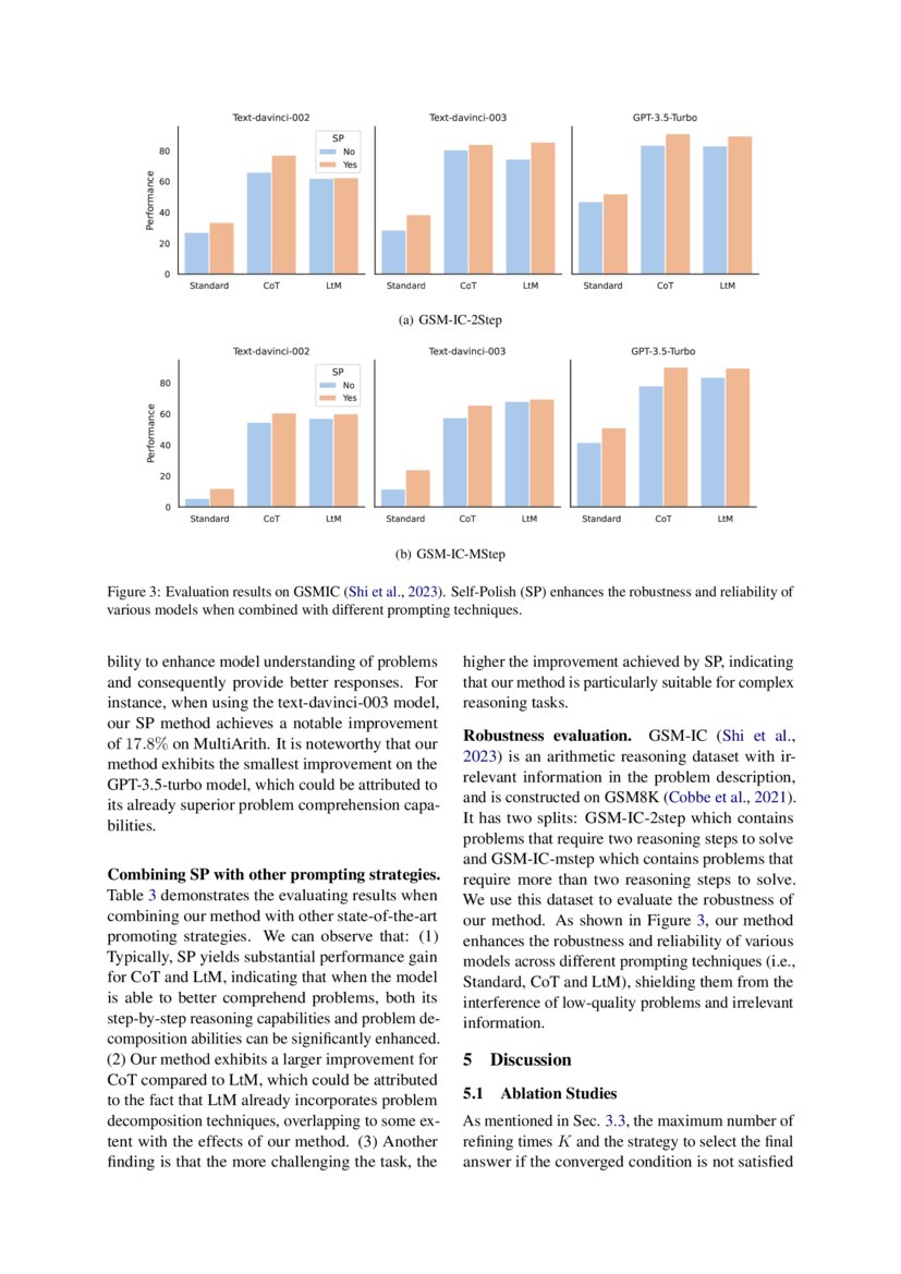 Self-Polish: Enhance Reasoning in Large Language Models via Problem Refinement | DeepAI