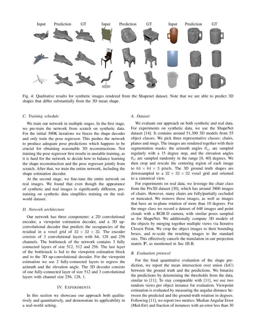 Self-supervised 3D Shape and Viewpoint Estimation from Single Images for Robotics | DeepAI