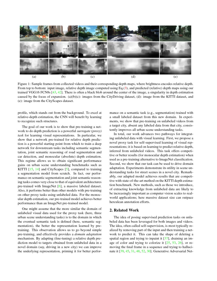 Self-Supervised Depth Learning for Urban Scene Understanding | DeepAI