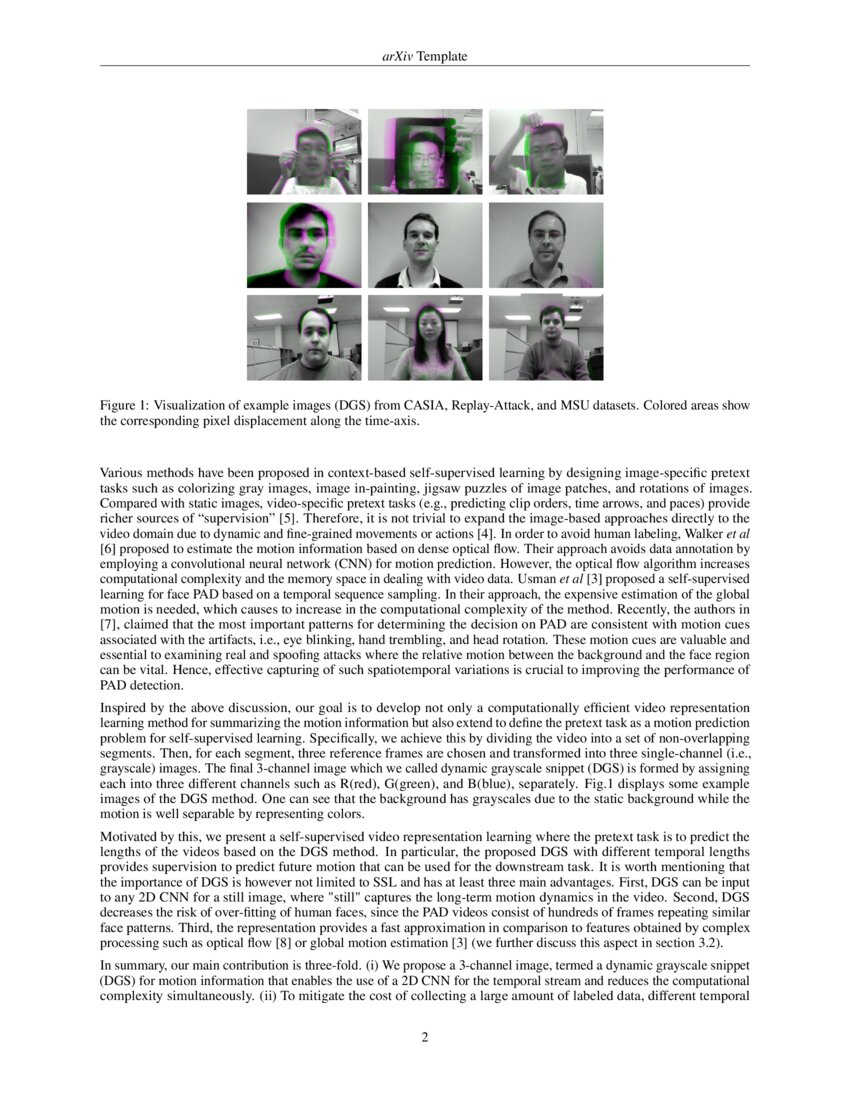 Self Supervised Face Presentation Attack Detection With Dynamic