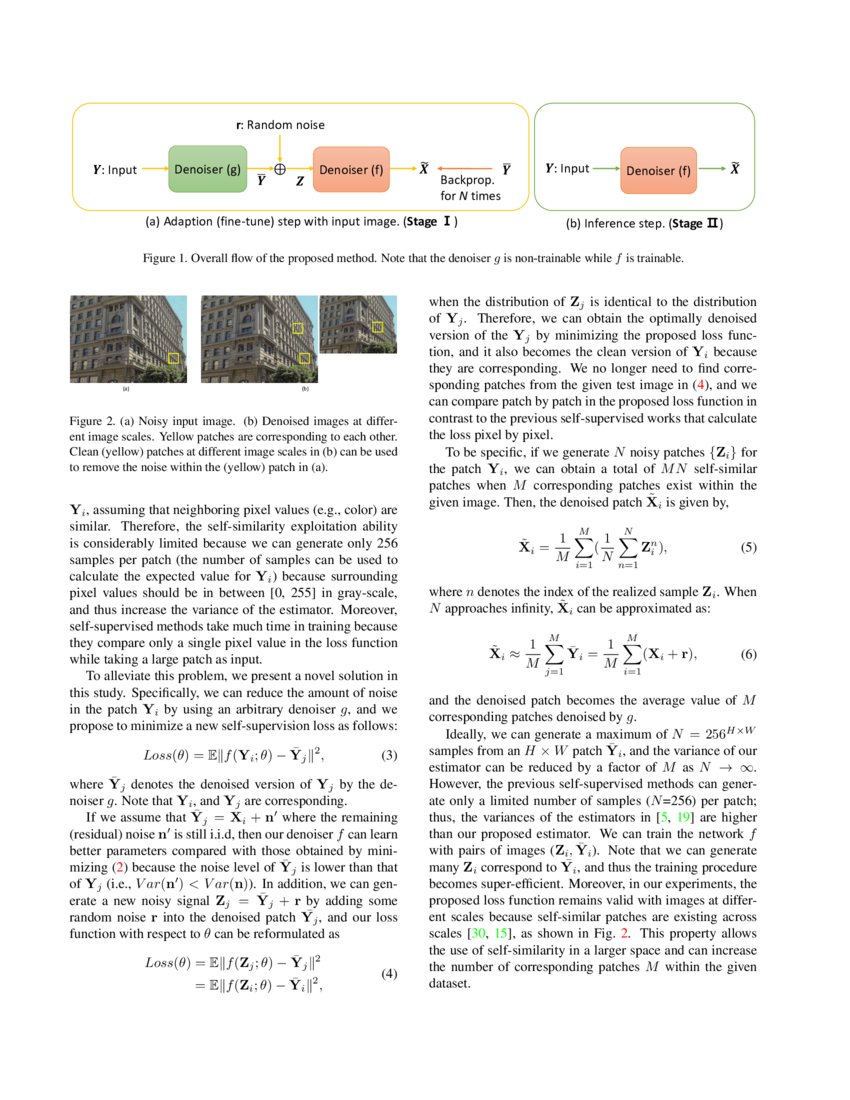 Self-Supervised Fast Adaptation for Denoising via Meta-Learning | DeepAI