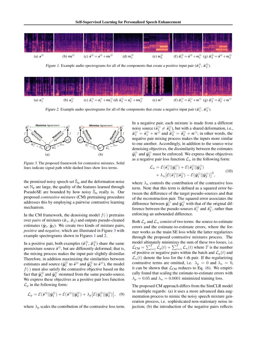 Self-Supervised Learning for Personalized Speech Enhancement | DeepAI
