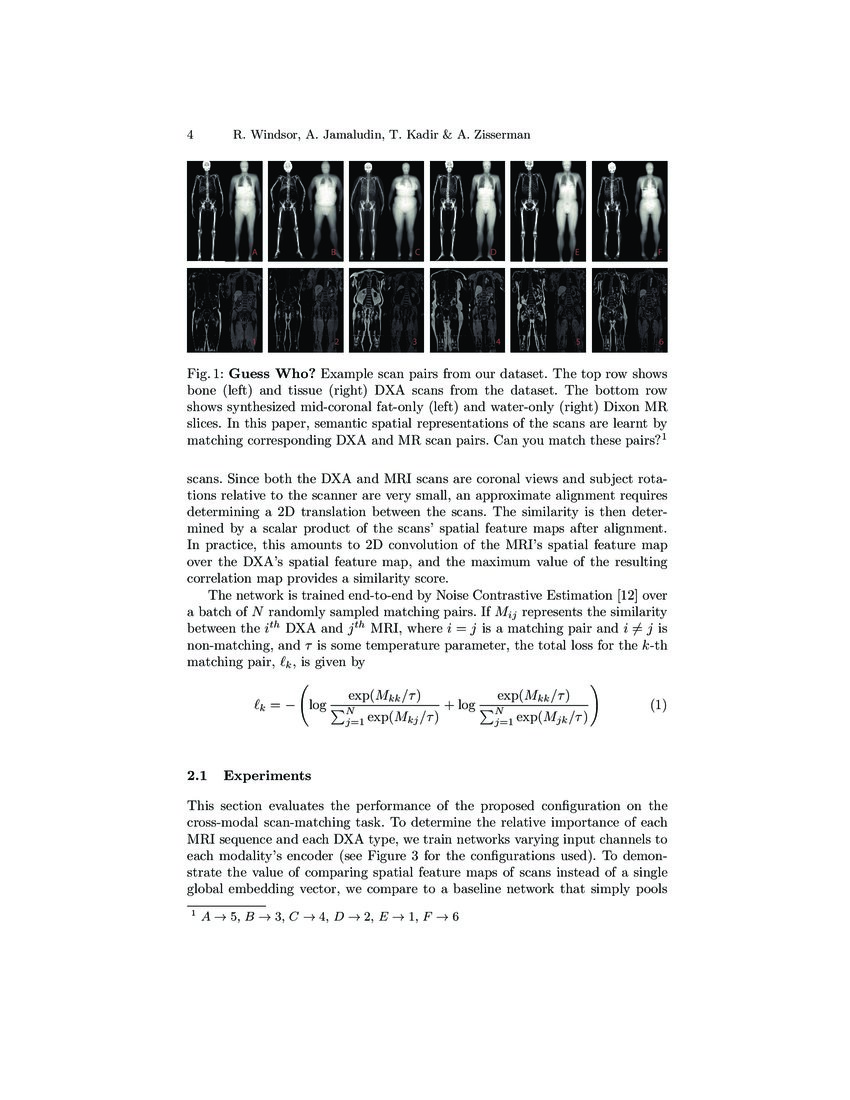 Self Supervised Multi Modal Alignment For Whole Body Medical Imaging Deepai