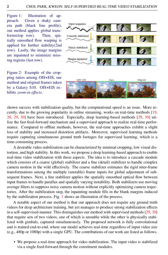 Self-Supervised Real-time Video Stabilization | DeepAI