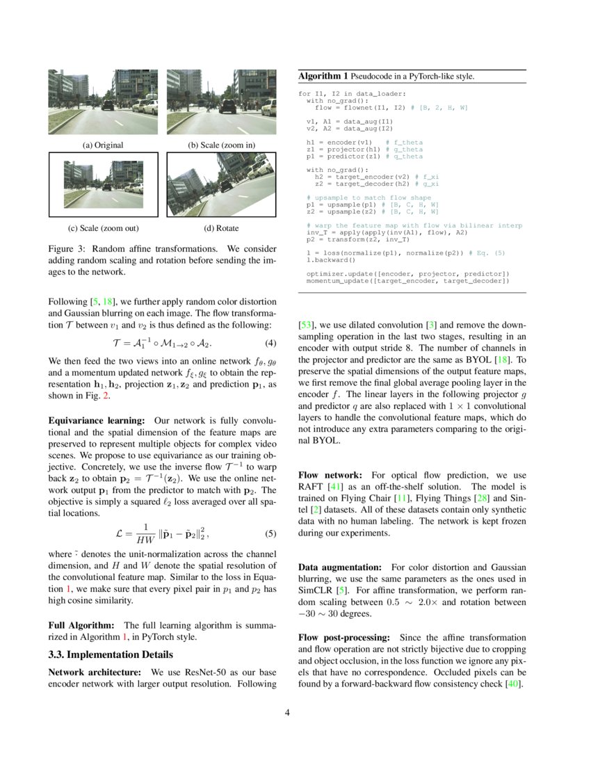 Self-Supervised Representation Learning from Flow Equivariance | DeepAI