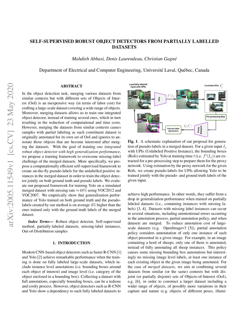 Self-supervised Robust Object Detectors from Partially Labelled datasets | DeepAI
