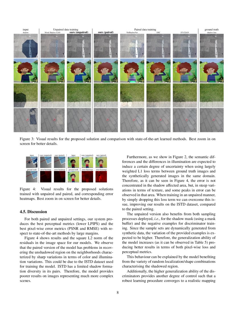 Self-Supervised Shadow Removal | DeepAI
