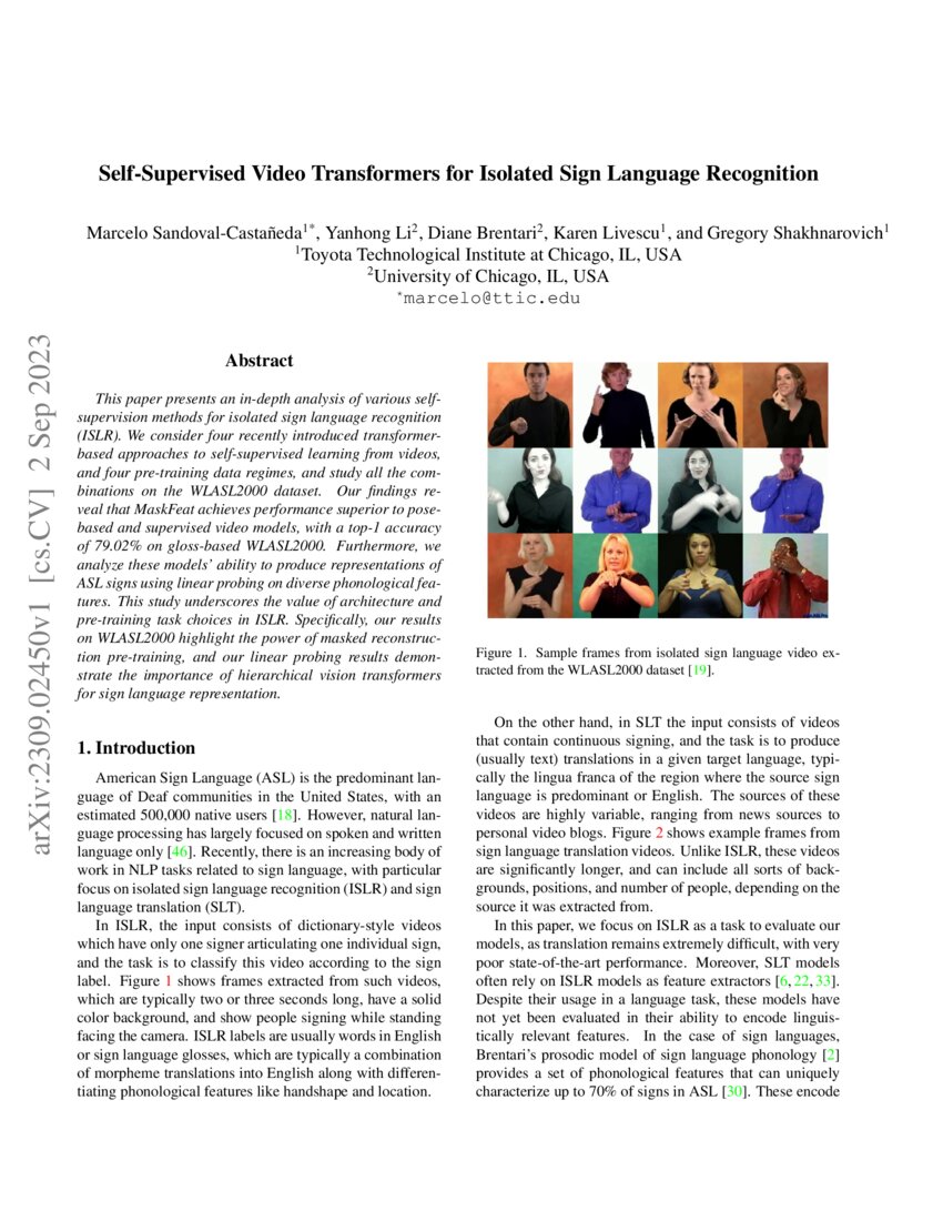 Self Supervised Video Transformers For Isolated Sign Language