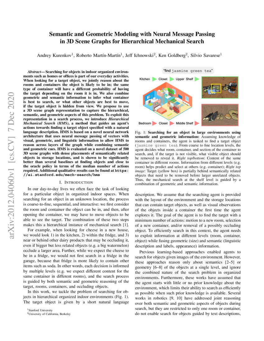 Semantic And Geometric Modeling With Neural Message Passing In 3d Scene