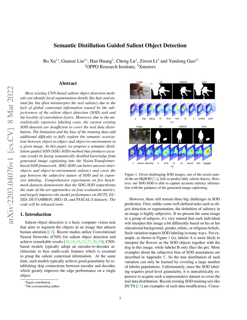 Semantic Distillation Guided Salient Object Detection | DeepAI