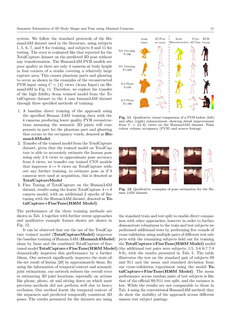 Semantic Estimation of 3D Body Shape and Pose using Minimal Cameras | DeepAI