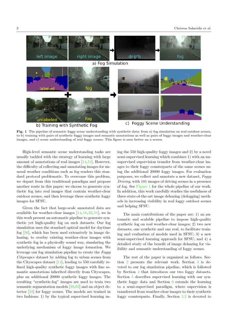 Semantic Foggy Scene Understanding with Synthetic Data | DeepAI