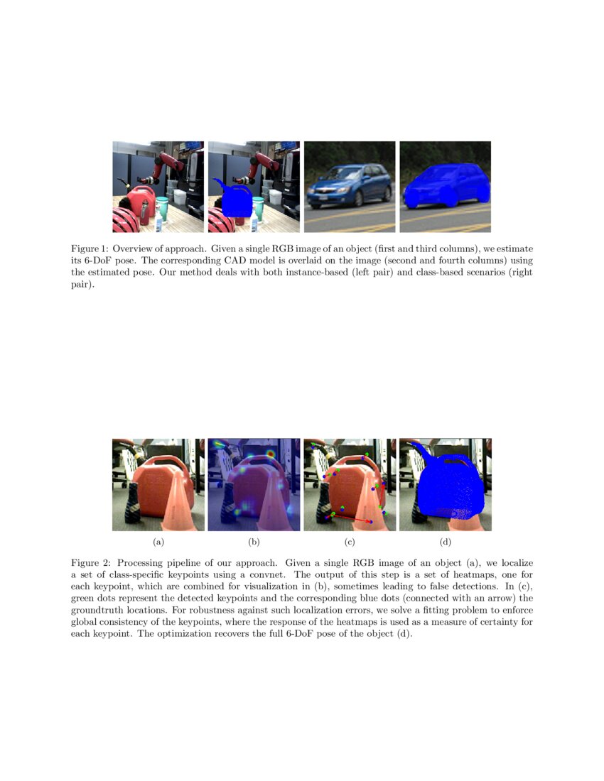 Semantic keypoint-based pose estimation from single RGB frames | DeepAI