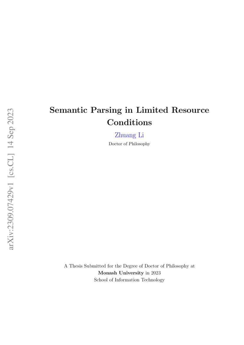 Semantic Parsing In Limited Resource Conditions Deepai 
