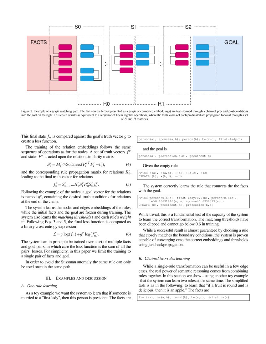 Semantic Reasoning with Differentiable Graph Transformations | DeepAI
