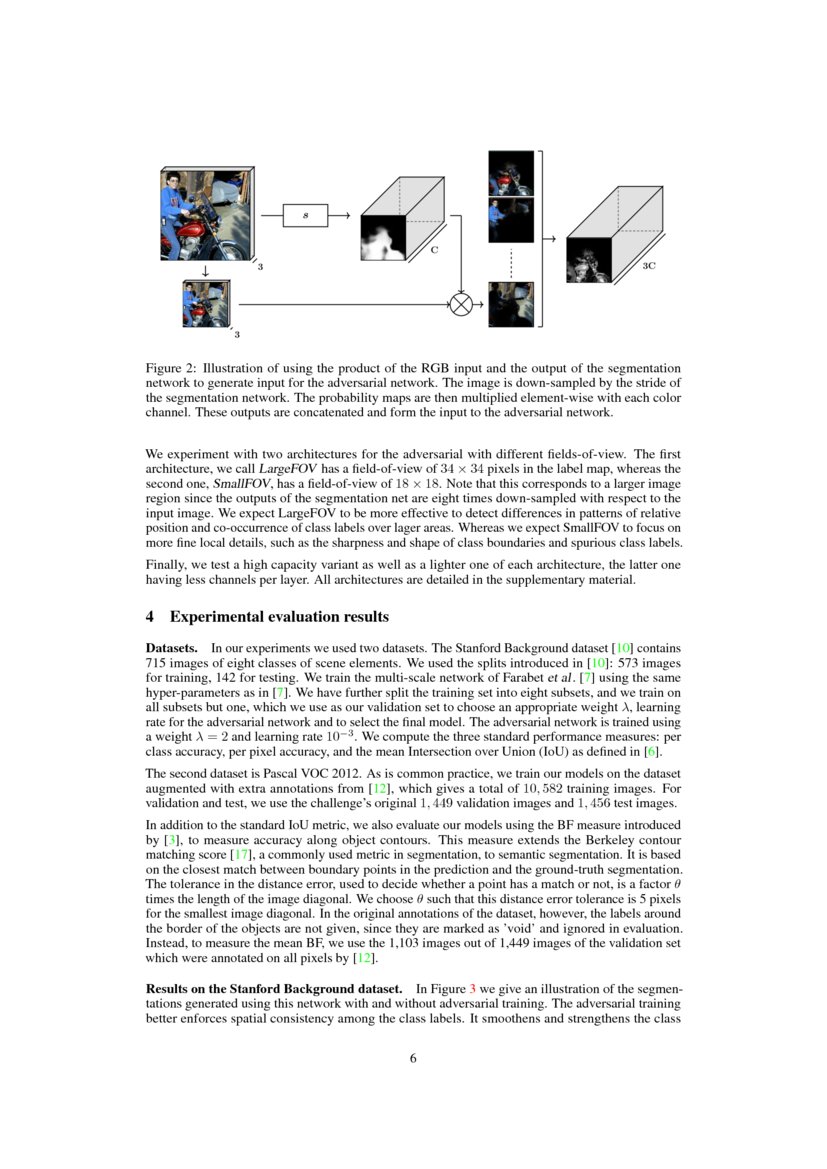 Semantic Segmentation using Adversarial Networks | DeepAI