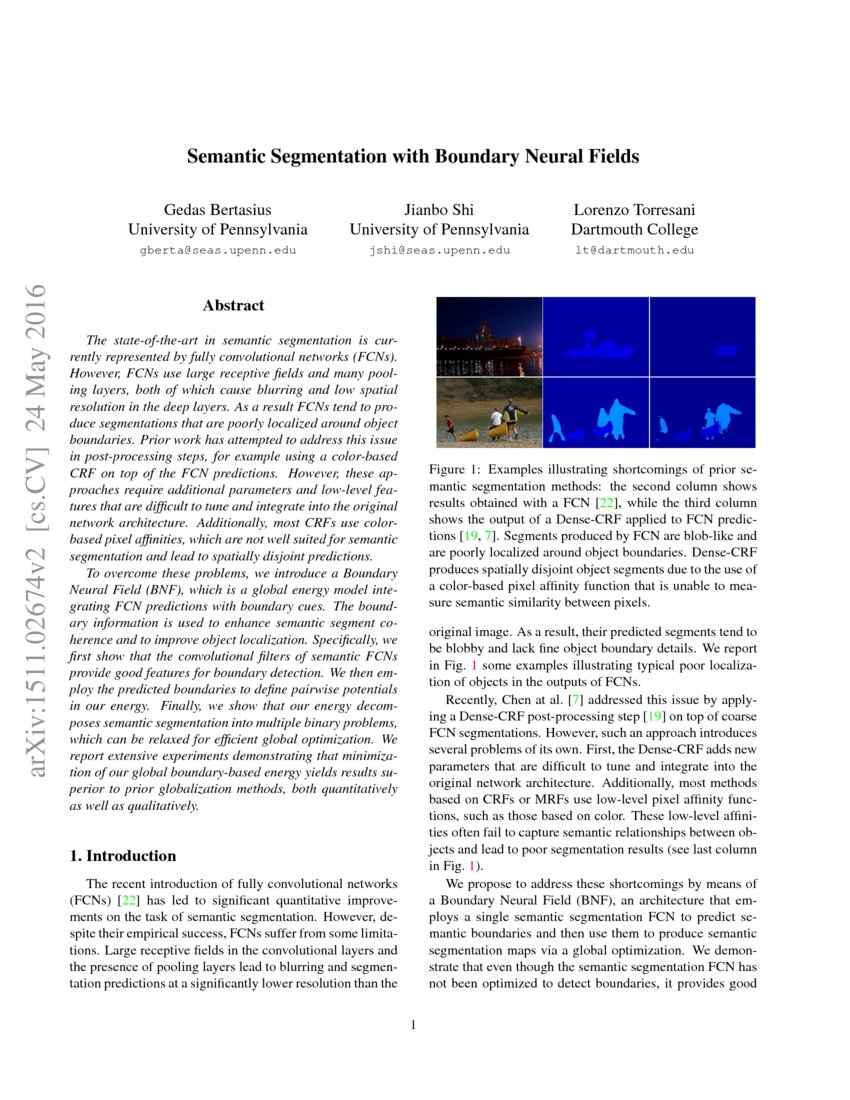 Semantic Segmentation with Boundary Neural Fields | DeepAI
