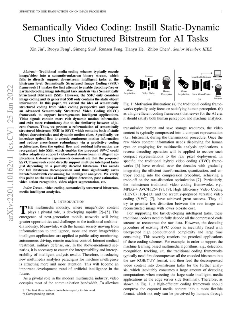 Semantically Video Coding: Instill Static-Dynamic Clues into Structured ...