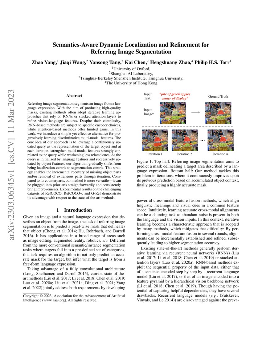 Semantics Aware Dynamic Localization And Refinement For Referring Image