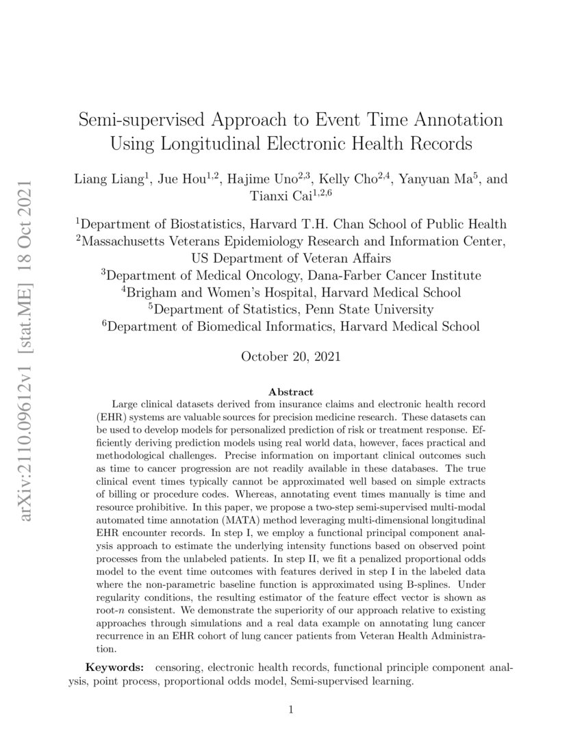 Semi Supervised Approach To Event Time Annotation Using Longitudinal