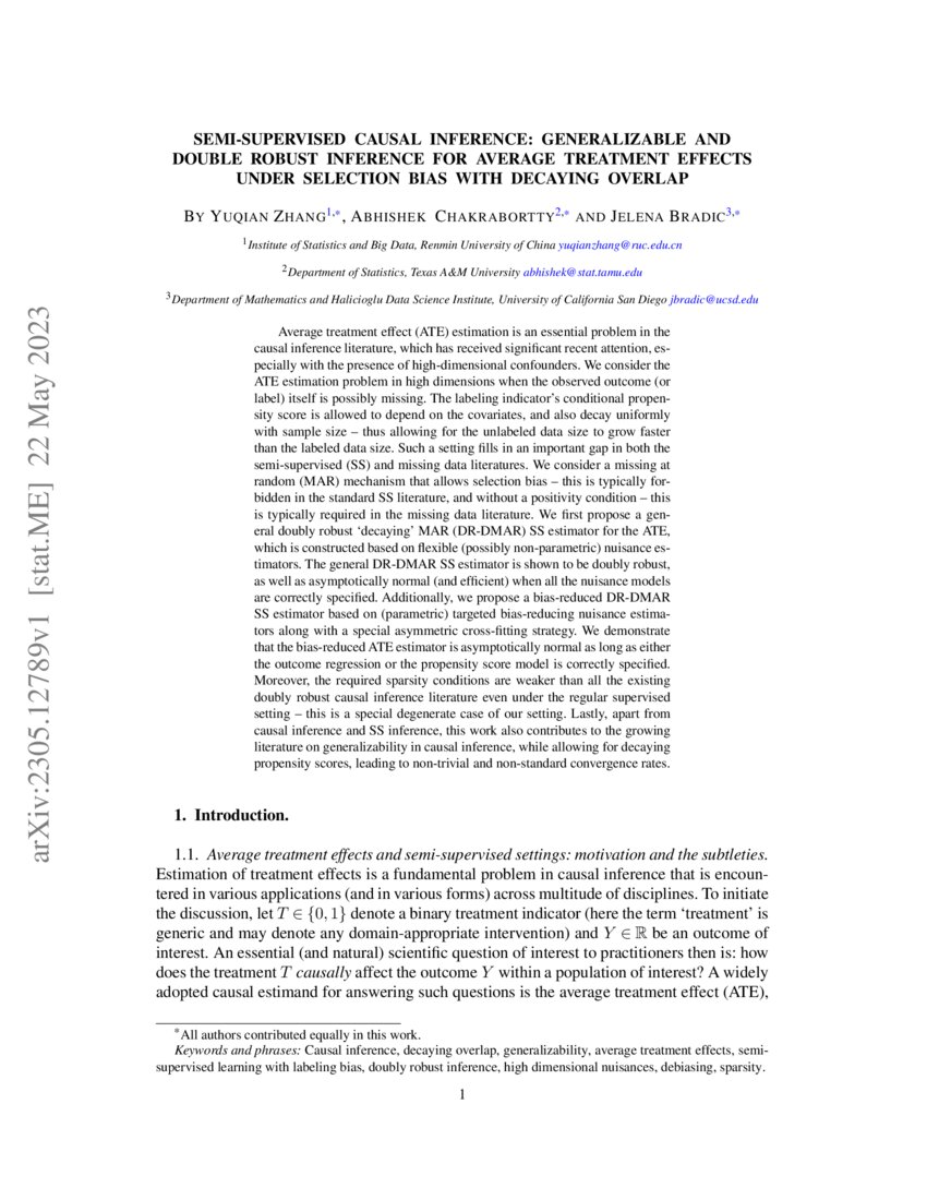 Semi Supervised Causal Inference Generalizable And Double Robust