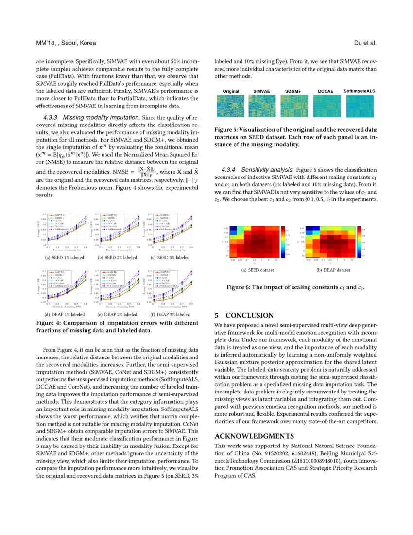 Semi-supervised Deep Generative Modelling of Incomplete Multi-Modality Emotional Data | DeepAI