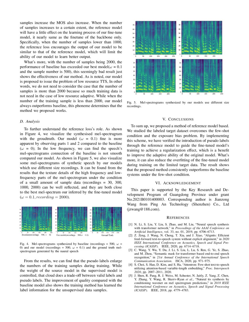 Semi-Supervised Learning Based on Reference Model for Low-resource TTS | DeepAI