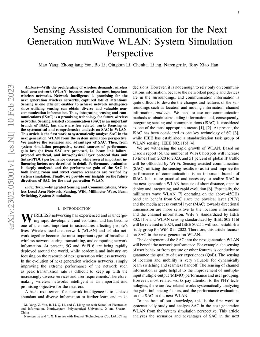 Sensing Assisted Communication For The Next Generation Mmwave Wlan System Simulation
