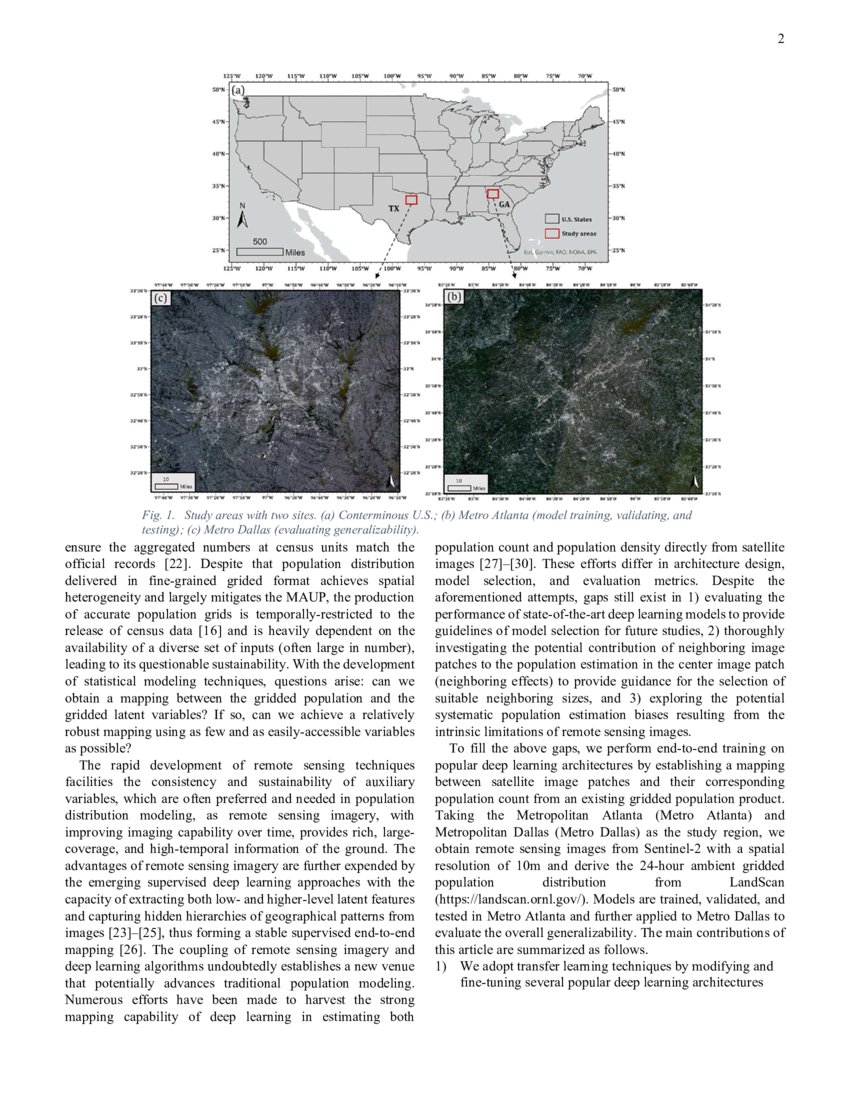 Sensing Population Distribution From Satellite Imagery Via Deep Learning Model Selection
