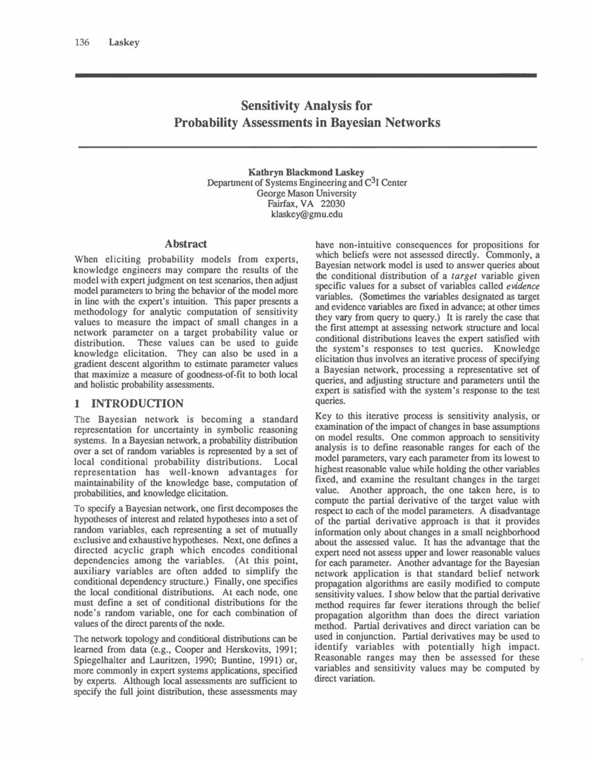 Sensitivity Analysis for Probability Assessments in Bayesian Networks | DeepAI
