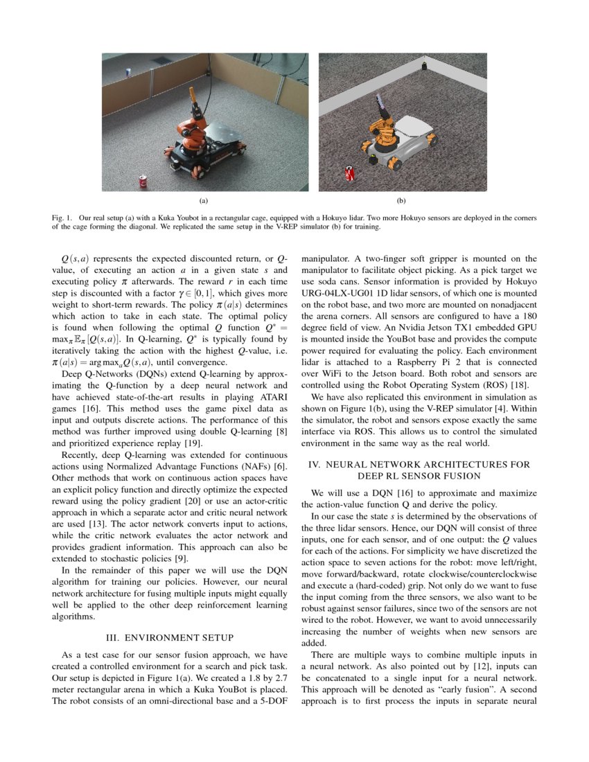 Sensor Fusion for Robot Control through Deep Reinforcement Learning ...