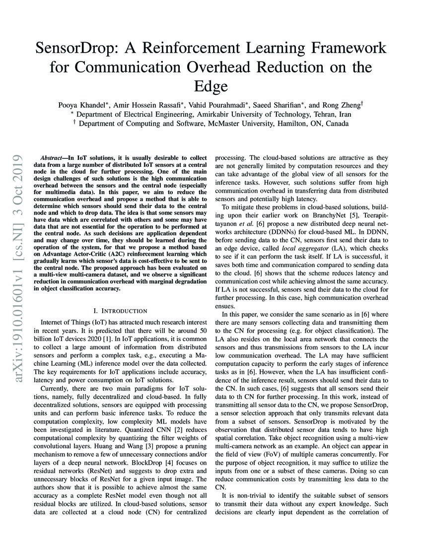 SensorDrop: A Reinforcement Learning Framework for Communication ...