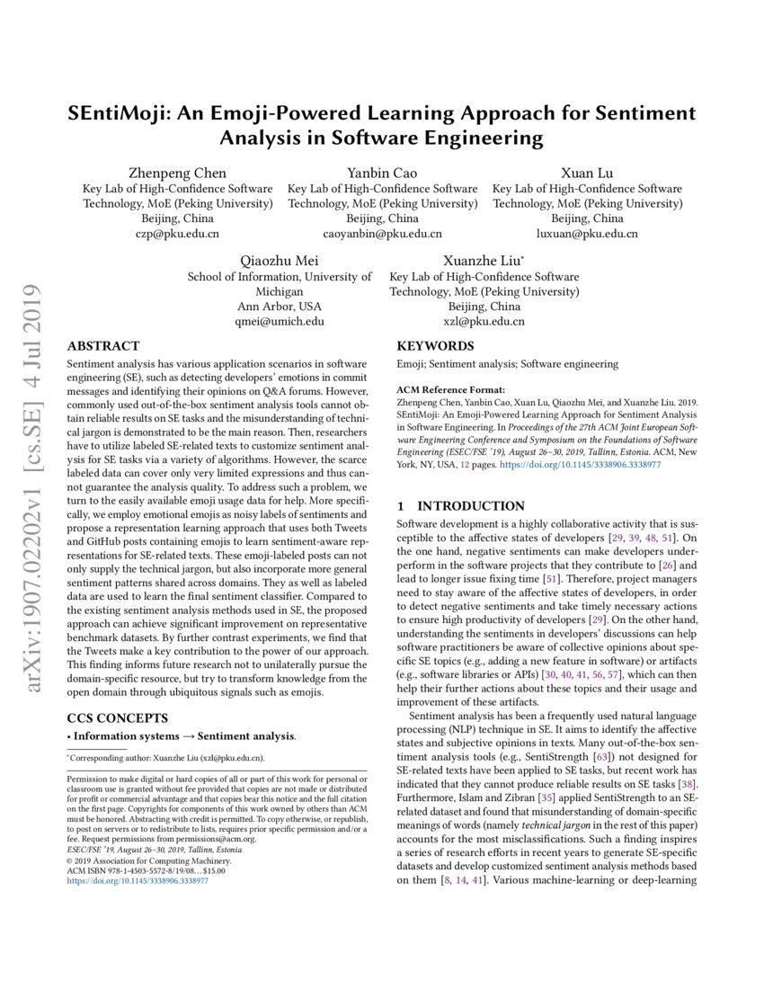 SEntiMoji: An Emoji-Powered Learning Approach for Sentiment Analysis in ...