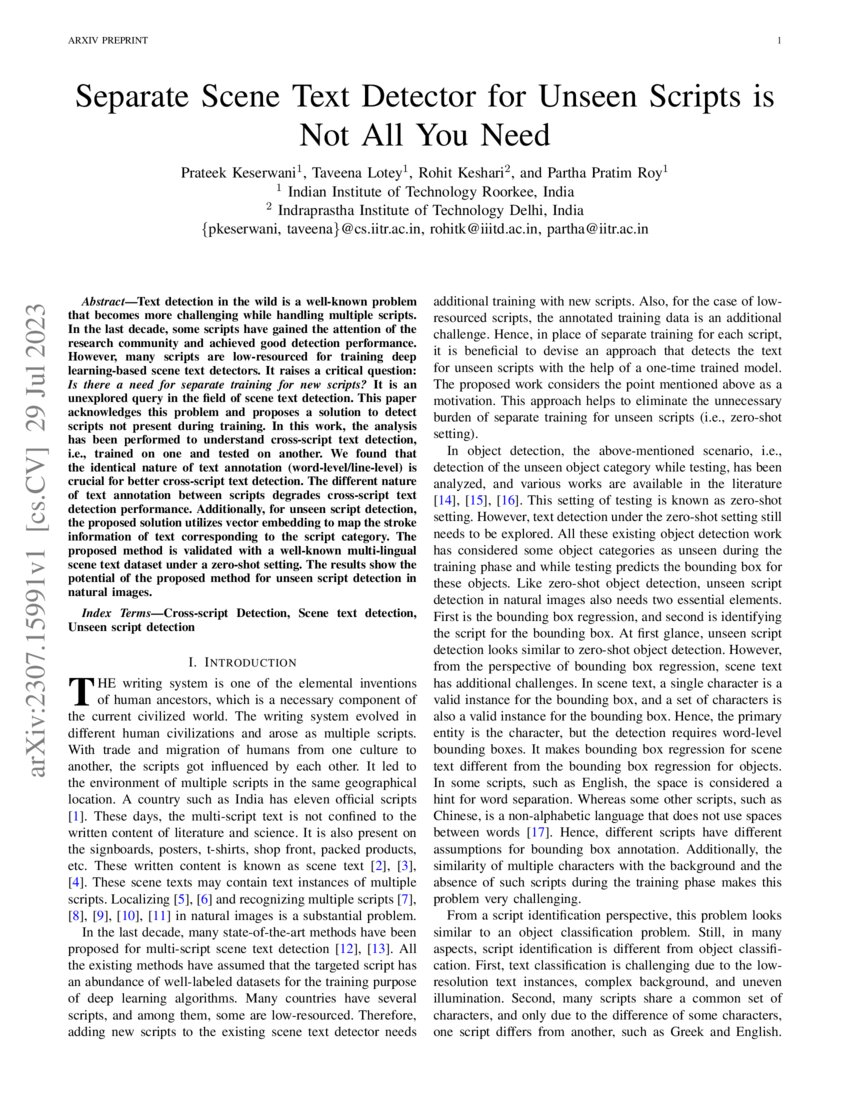 Separate Scene Text Detector for Unseen Scripts is Not All You Need ...